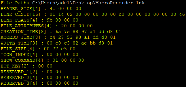 Shell Link (.lnk) Binary Dosya Formatı | P4WN3R
